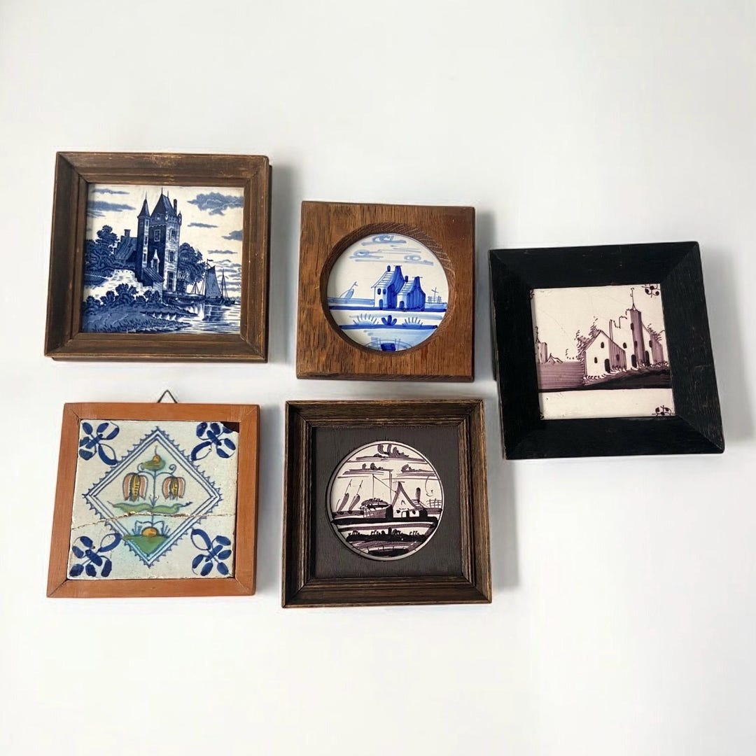 Lot Antique Delft Tiles - 17th Till 20th Century - Wall - Kitchen ...