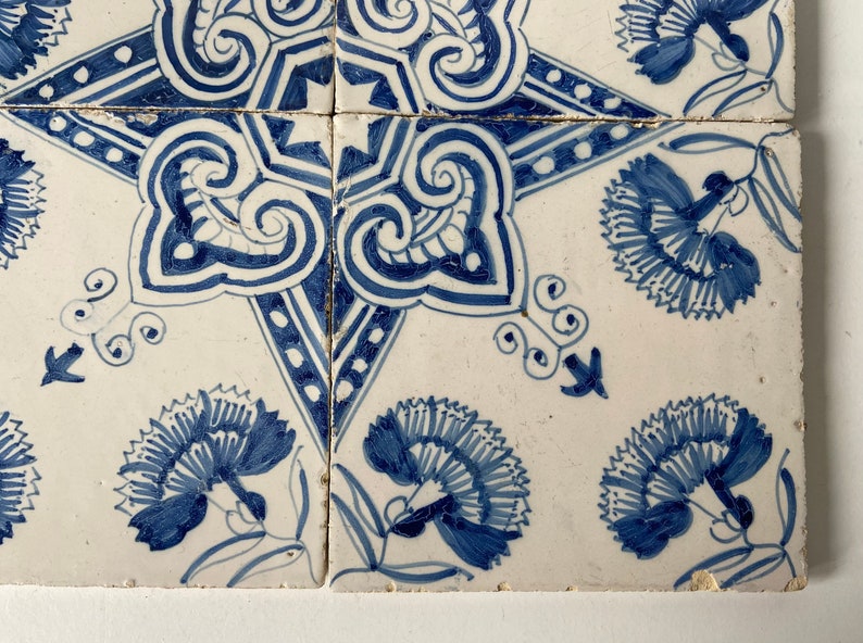 18th Century Delft Tiles - Panel - Delftware - Blue and White - Wall ...