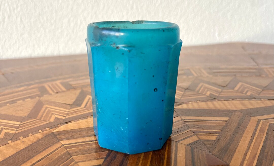 Antique Shot Glass 19th Century Blue Pressed Glass - Etsy