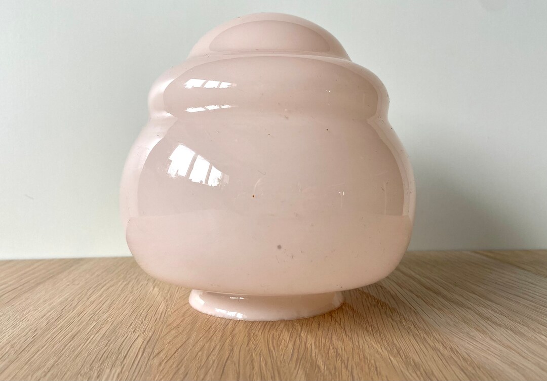Pink Glass Lamp Shade Art Deco Milky Glass Early 20th Century - Etsy