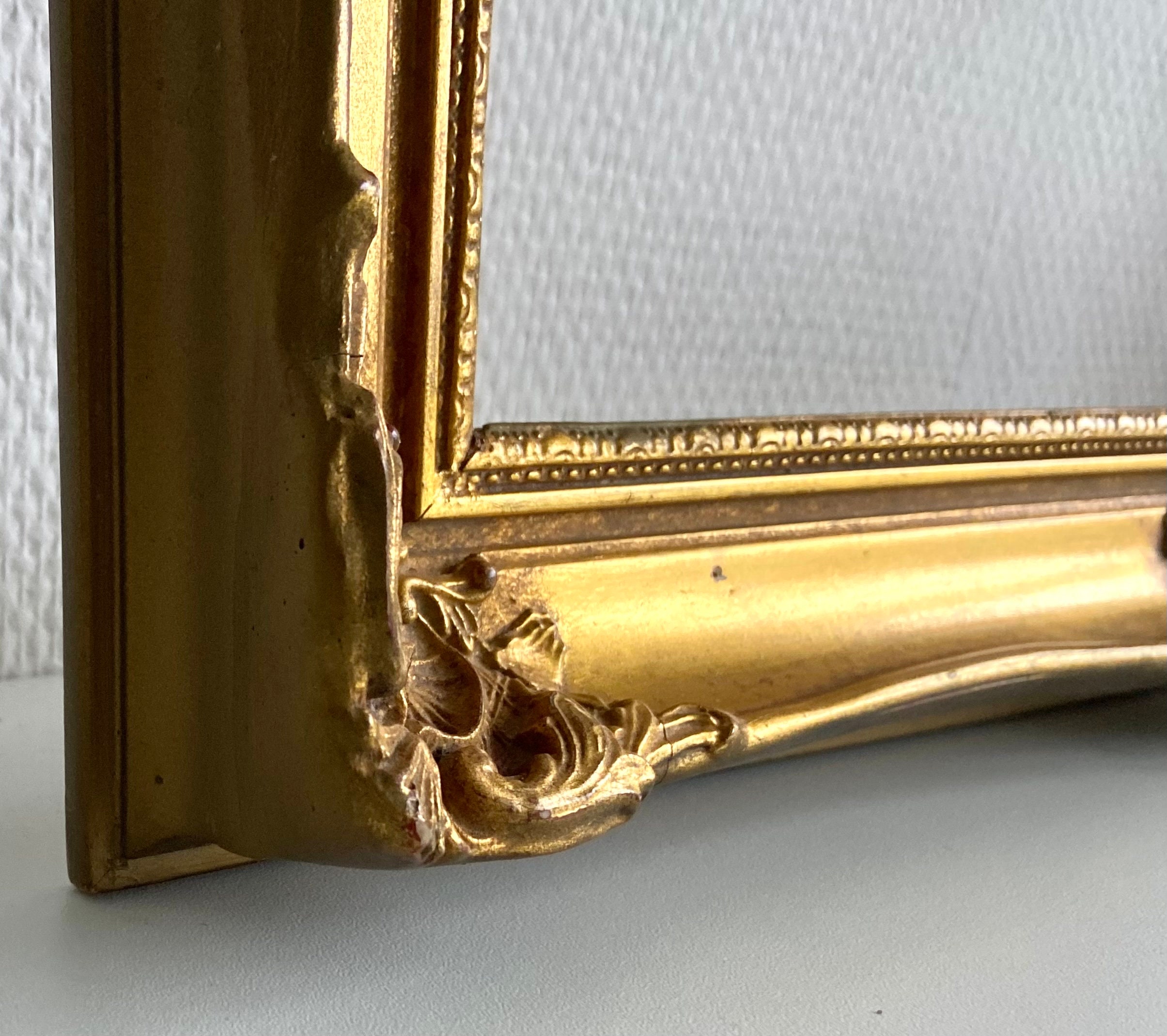 Antique Painting Frame - Gilded Plaster on Wood - 19th to Early 20th ...