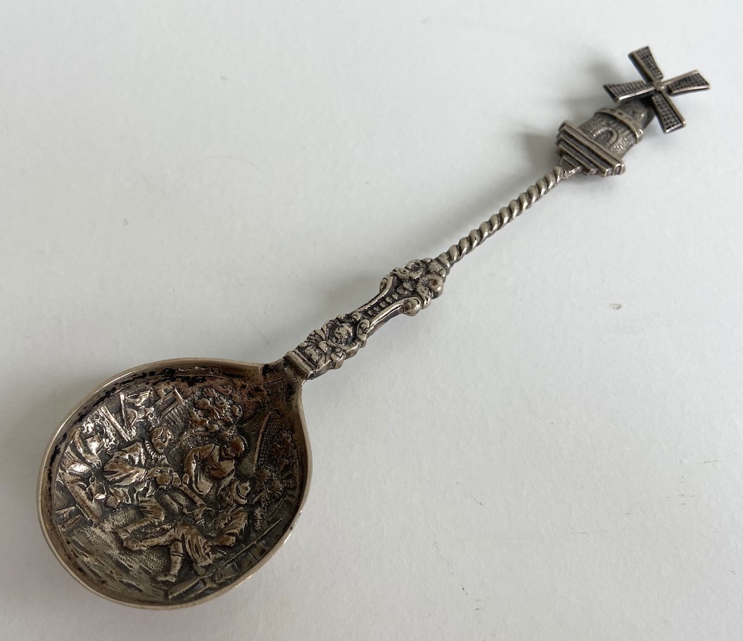 Dutch Silver Spoon - Mill - 20th Century - Hallmark Sword - Etsy