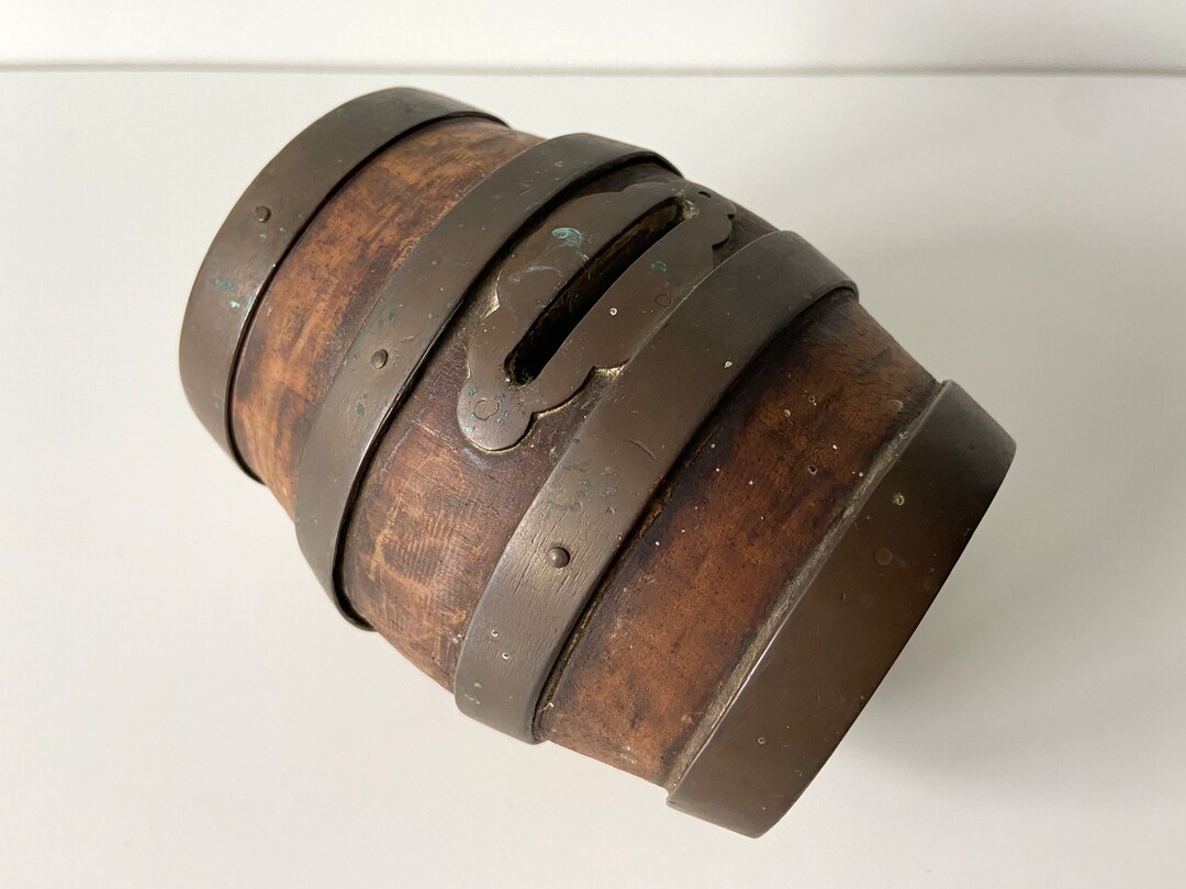 Antique Piggy Bank or Money Box - Money-box - Barrel Shaped - 19th ...