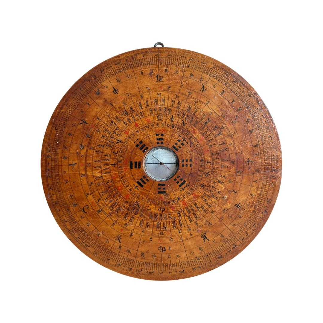 Chinees Kompas Uitgebreide Kalligrafie China 19e Eeuw - Etsy