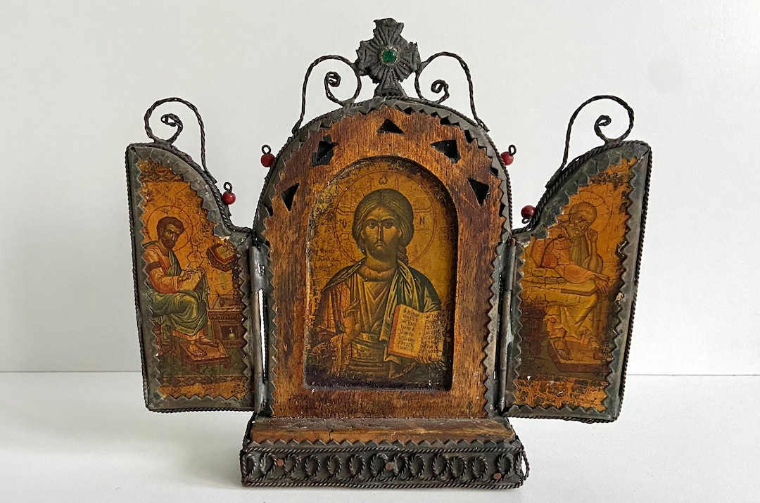 Vintage Icon 20th Century Religious Christ - Etsy