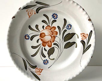 Blue and White Delft Plate, Chinoiserie Decoration, Tin Glazed ...