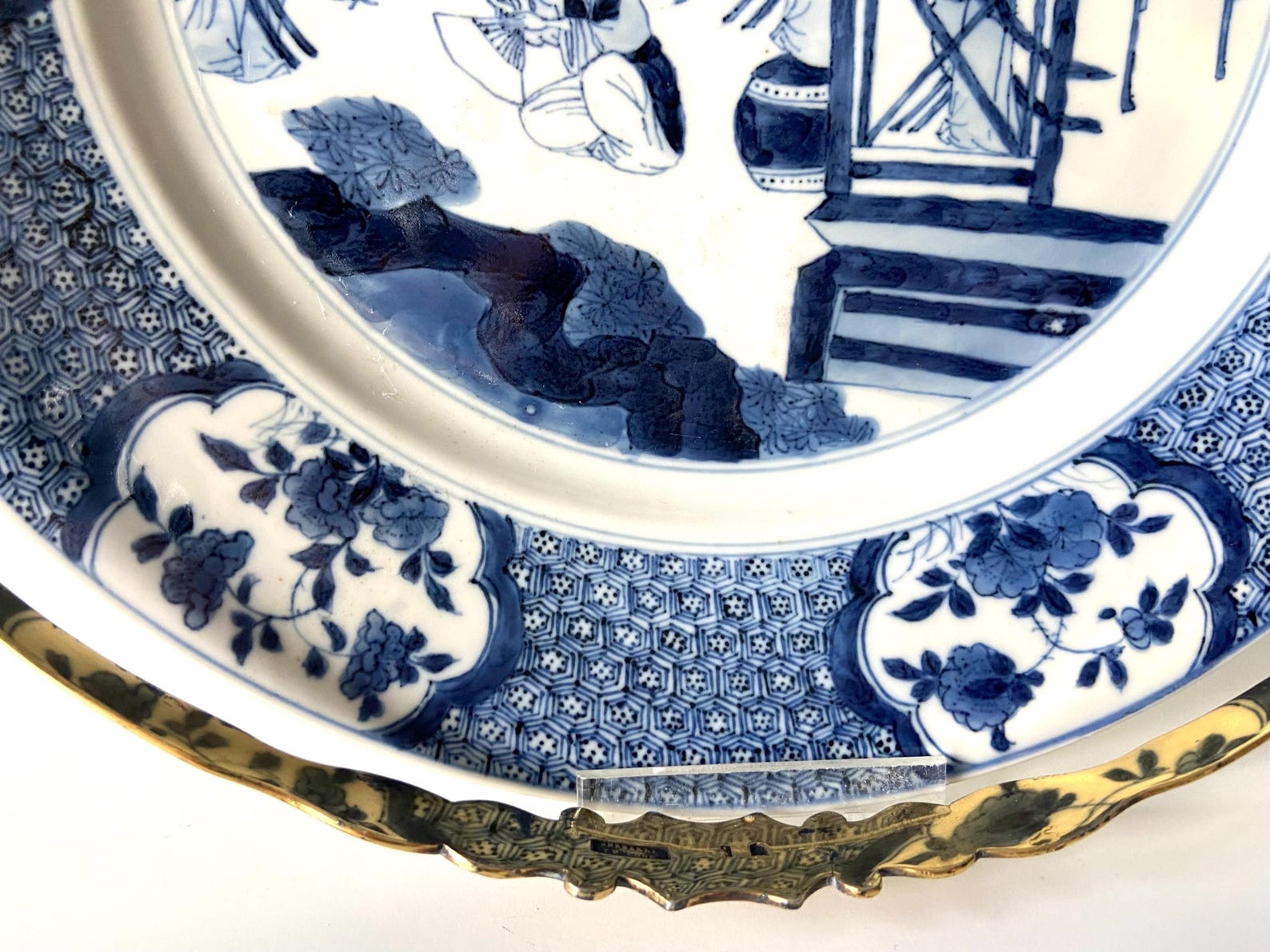 Chinese Porcelain - Charger/plate With Gilded Silver Handle - Western ...