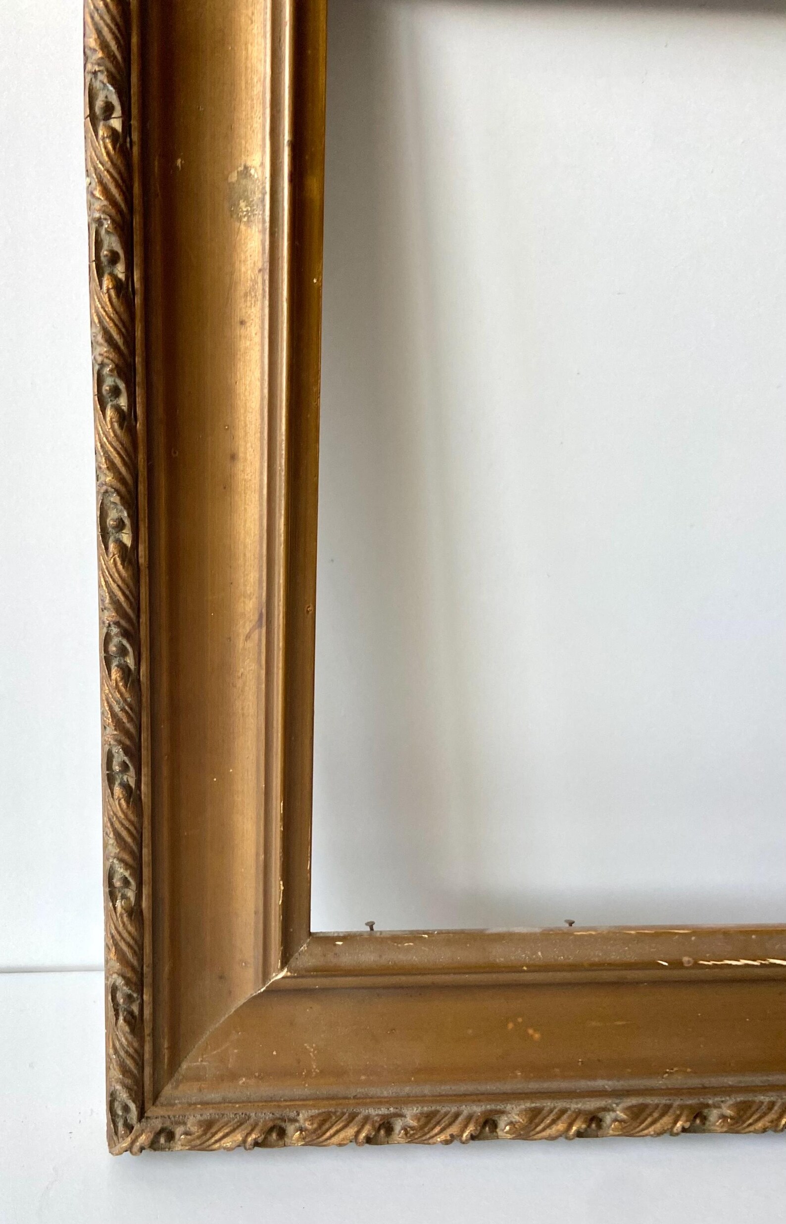 Antique Frame for a Painting - Wood - Plaster - Gold - Gild - 19th ...