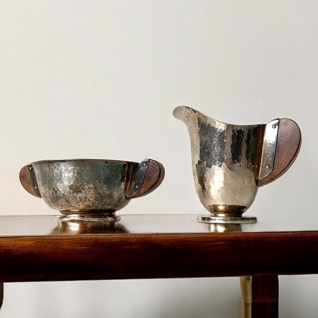 Qist Germany - Bauhaus - Creamer and Subar Bowl or Pot - Marked - Art ...