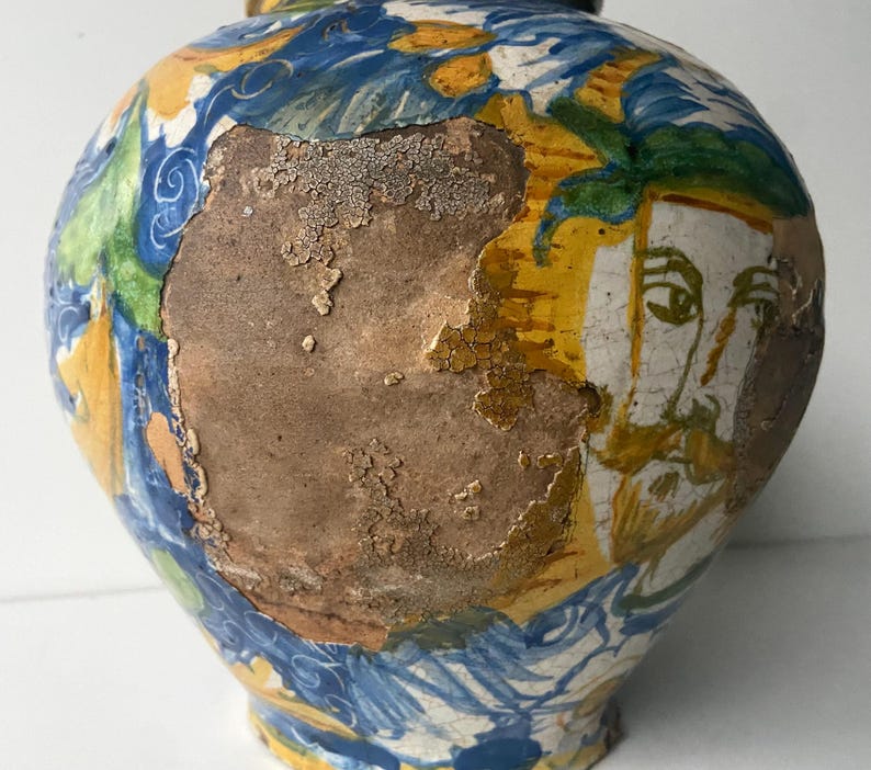 Extremely Rare Italian Majolica Jar - Venice - 16th Century - Portraits ...