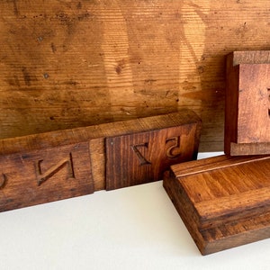 Antique Letter Box First Halve 20th Century Spelling Box Stamps Letters ...