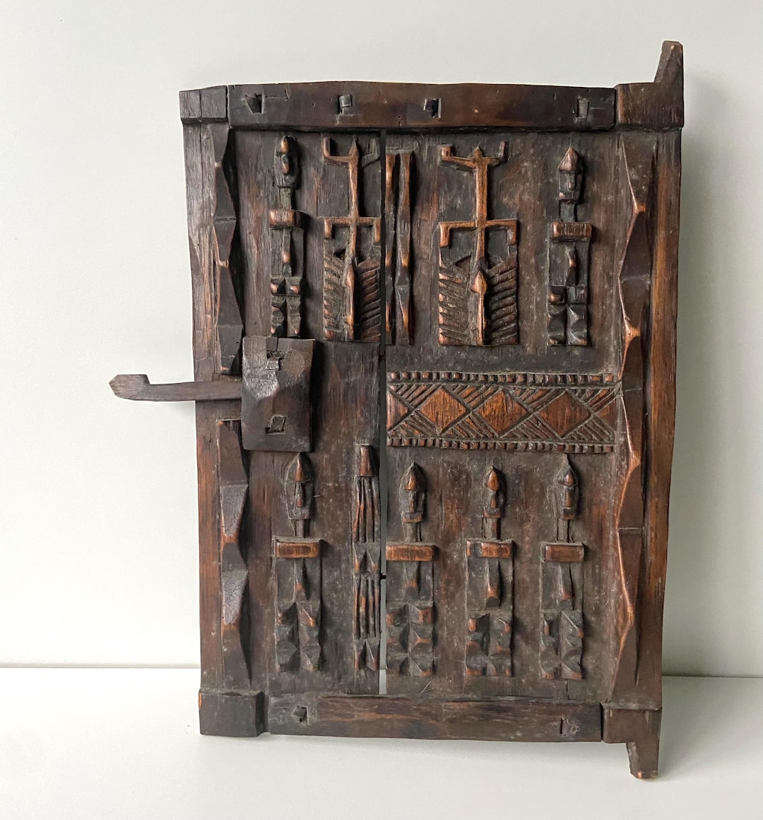 Dogon Door Window - Tribal Art - Wood - Carving - 19th Till Early 20th ...