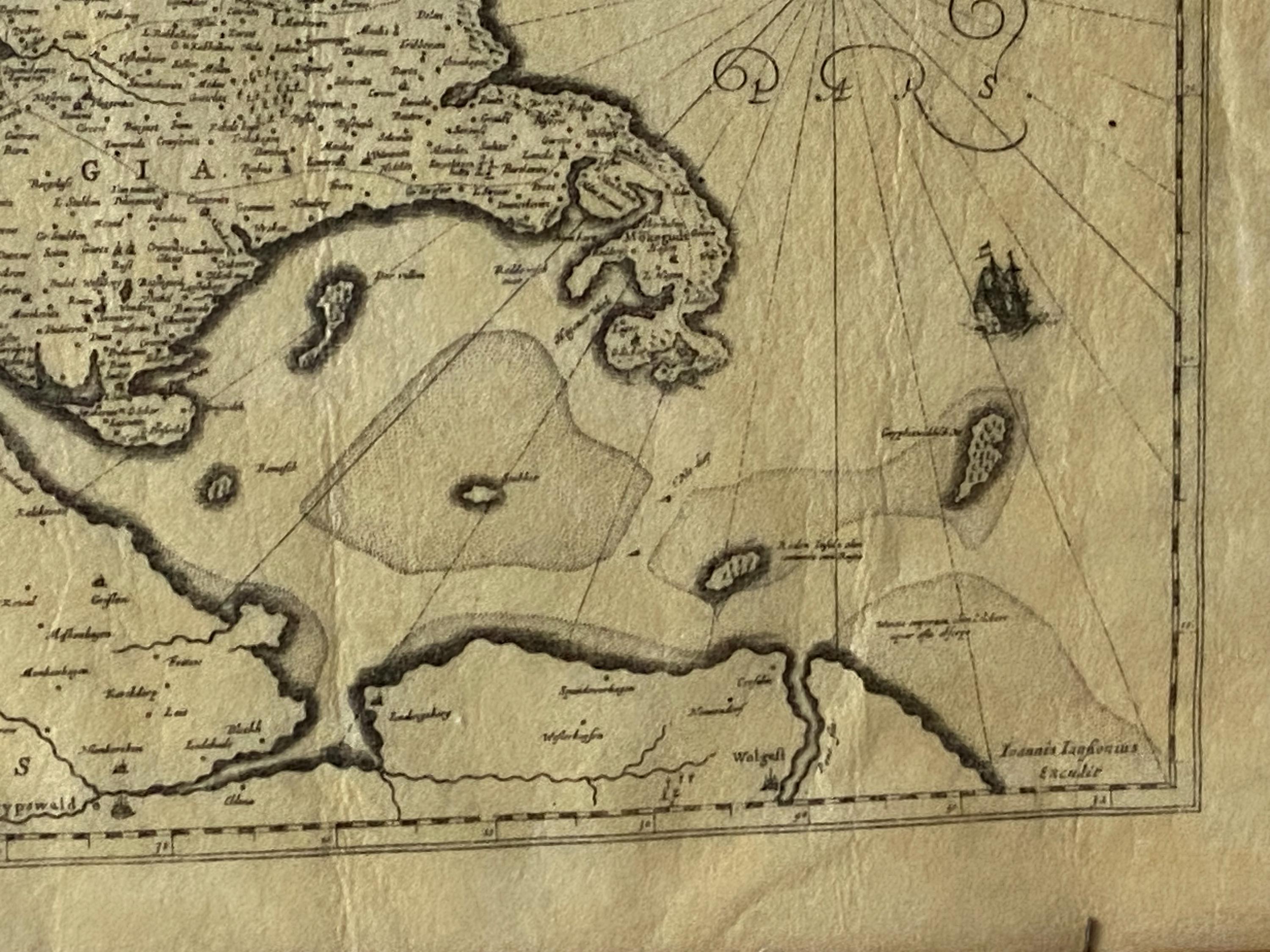 Old Map - Mercator 1632 - Rugia - Germany - Paper - Wood - Glass ...