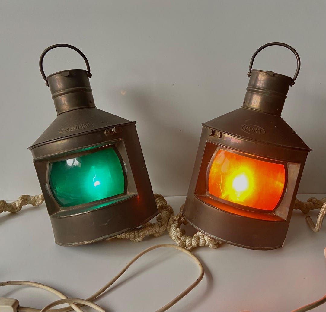 Ship Lamps Port and Starboard Nautical Interior Design Home Decoration ...