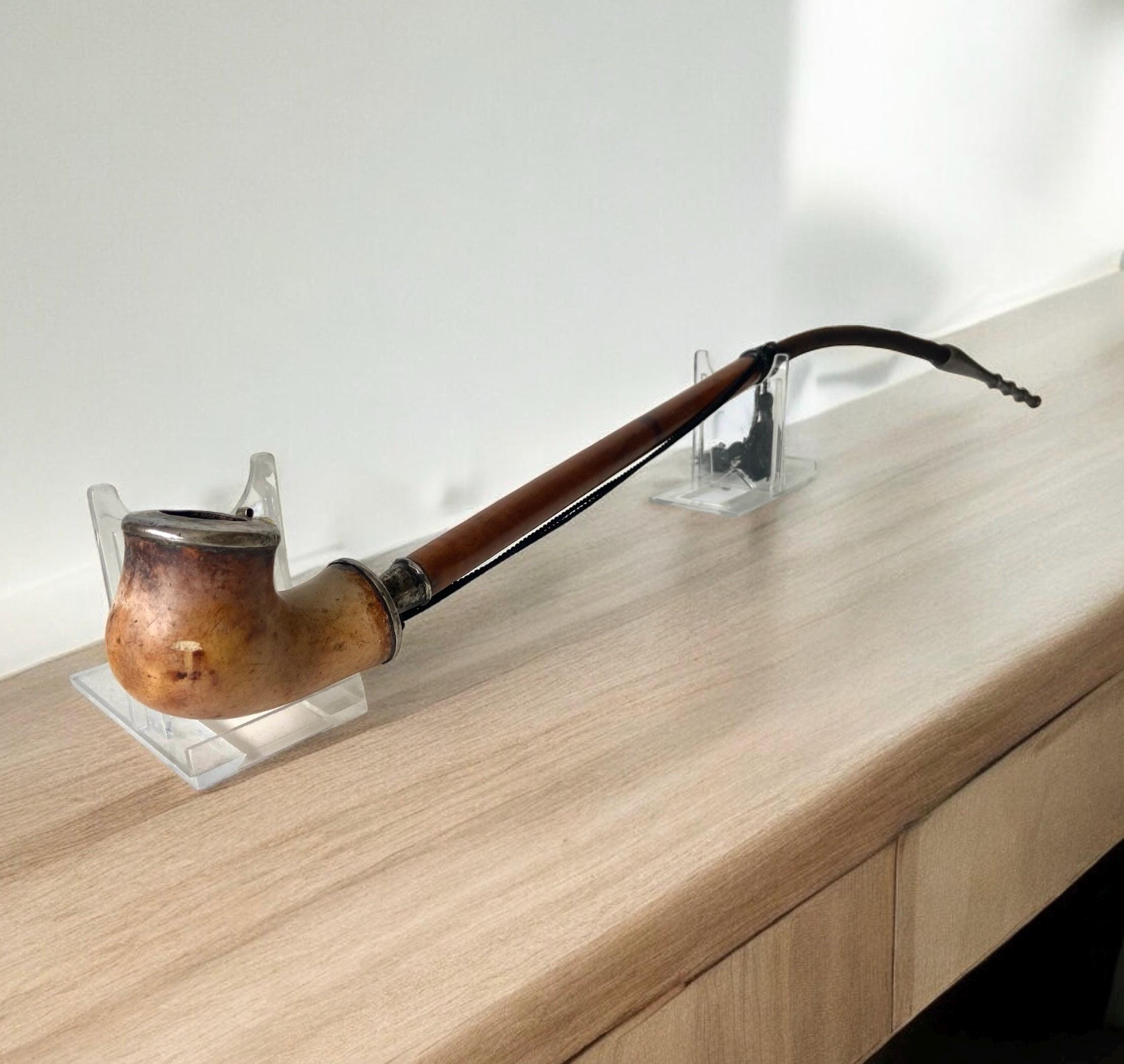 18th Century Meerschaum Pipe Head With Silver - Smoking Pipe ...