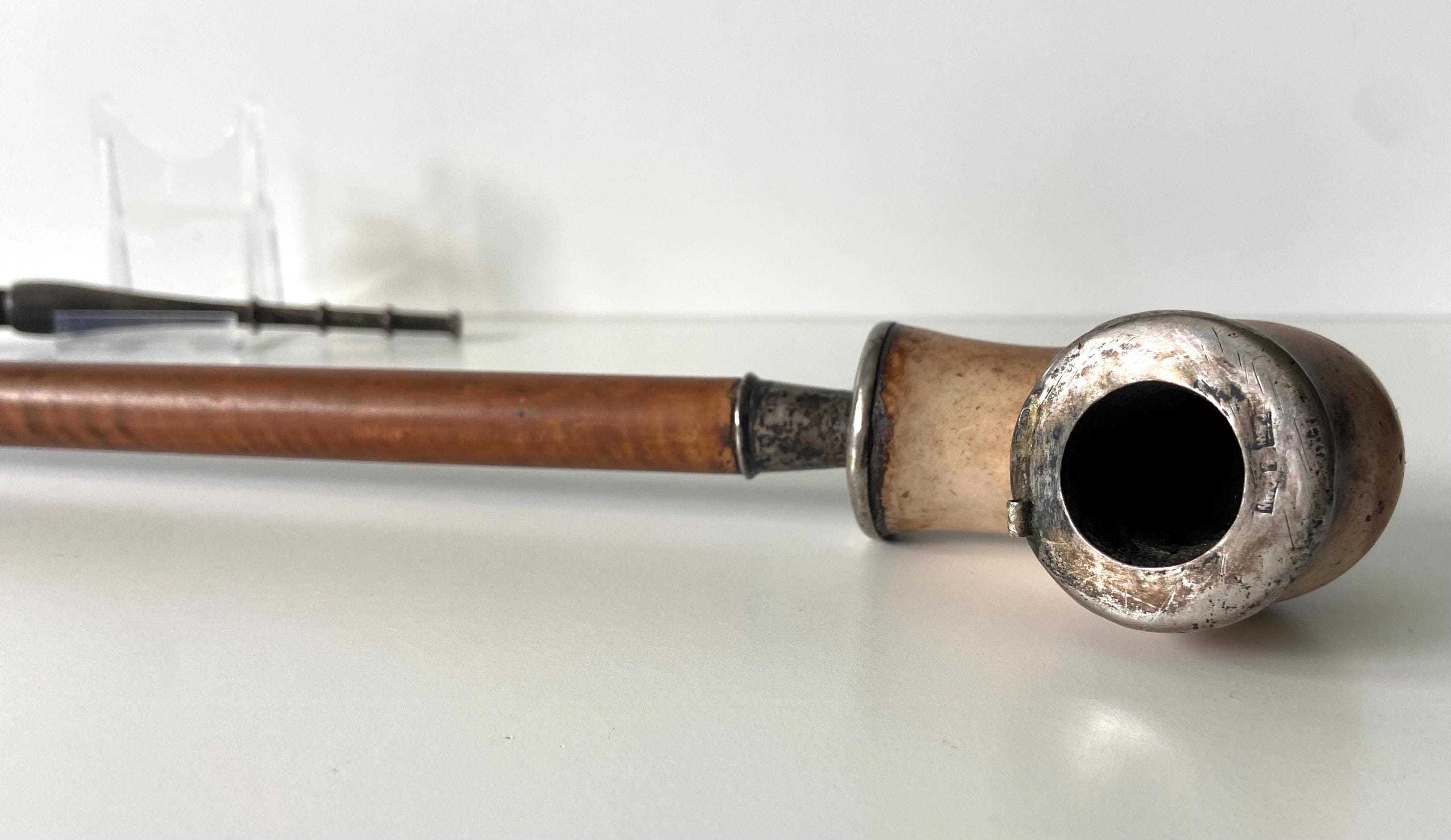 18th Century Meerschaum Pipe Head With Silver - Smoking Pipe ...