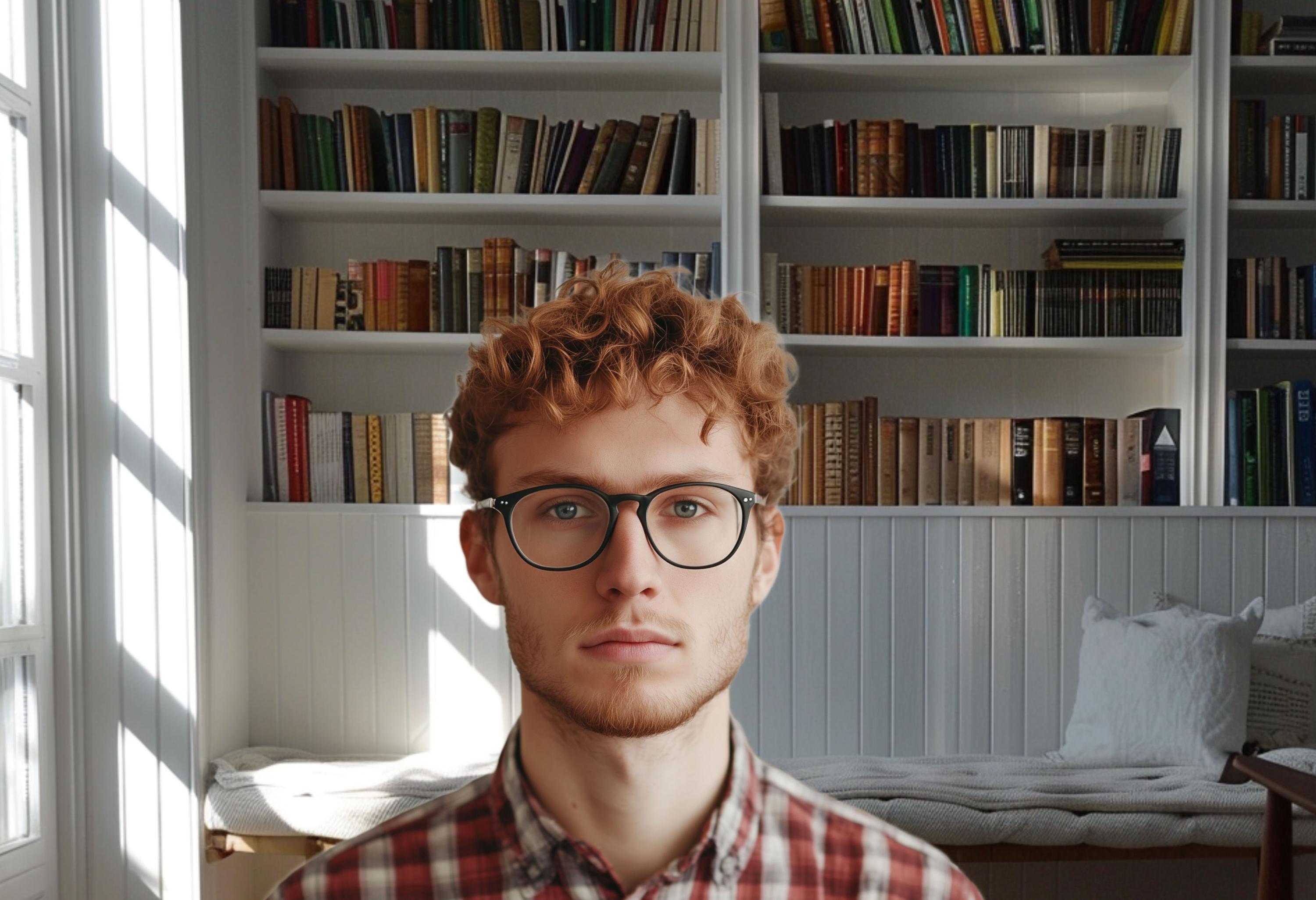 Cozy Home Library Virtual Background: Bookshelf Zoom Backdrop (digital ...