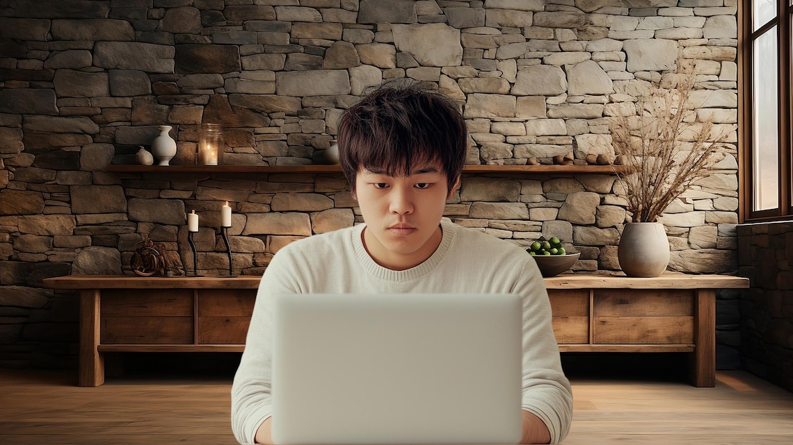 Stone Wall Home Office Zoom Background, Teams/meet Microsoft Webex ...