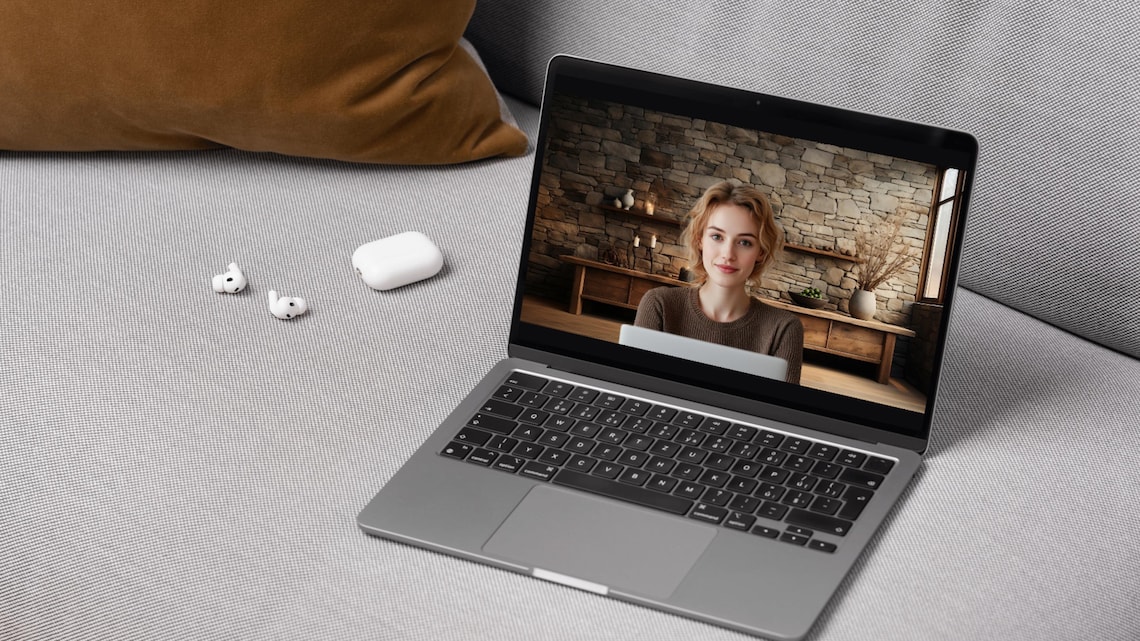 Stone Wall Home Office Zoom Background, Teams/meet Microsoft Webex ...
