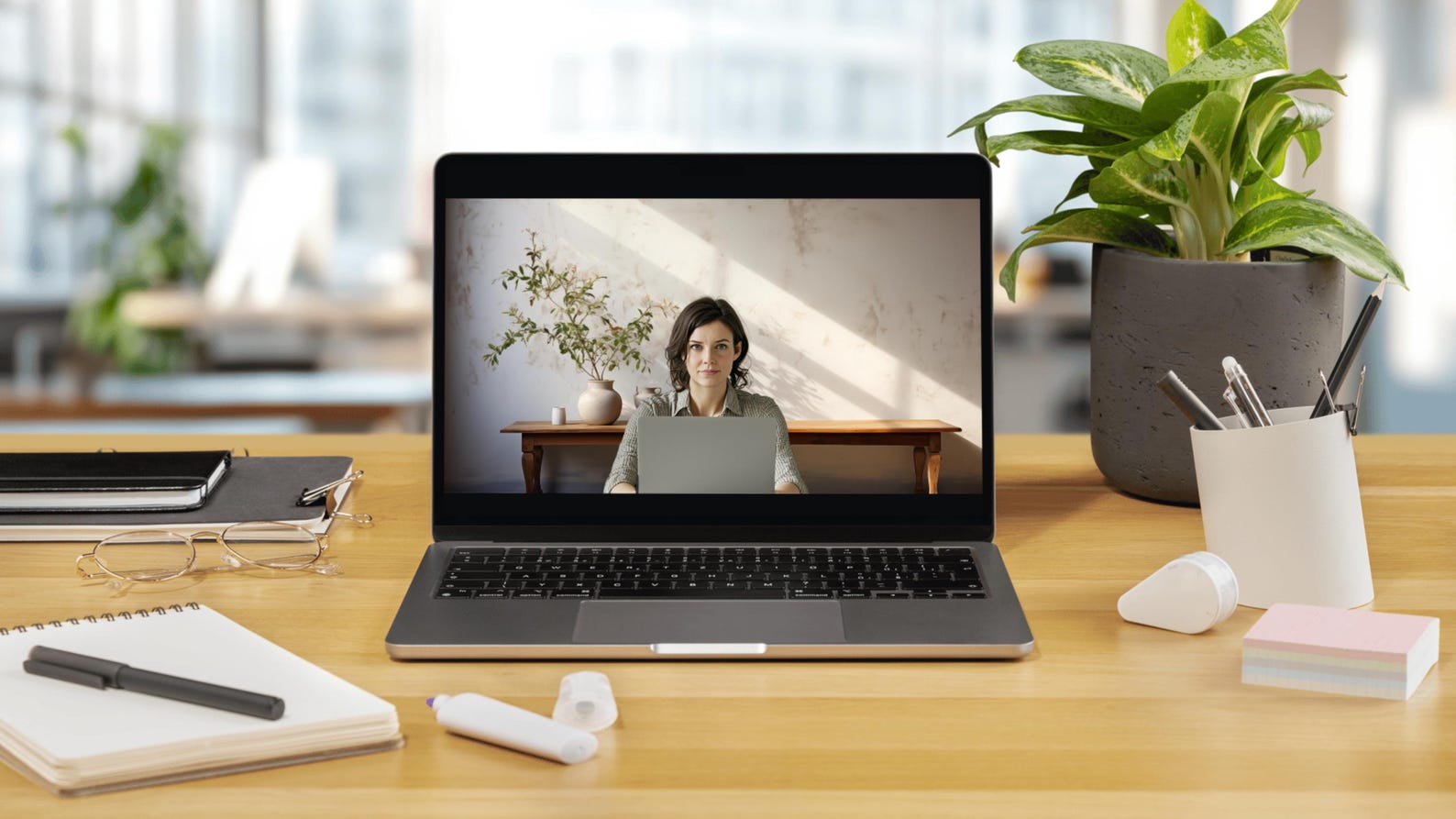 Serene Zen Garden Home Office Virtual Background for Video Calls and ...