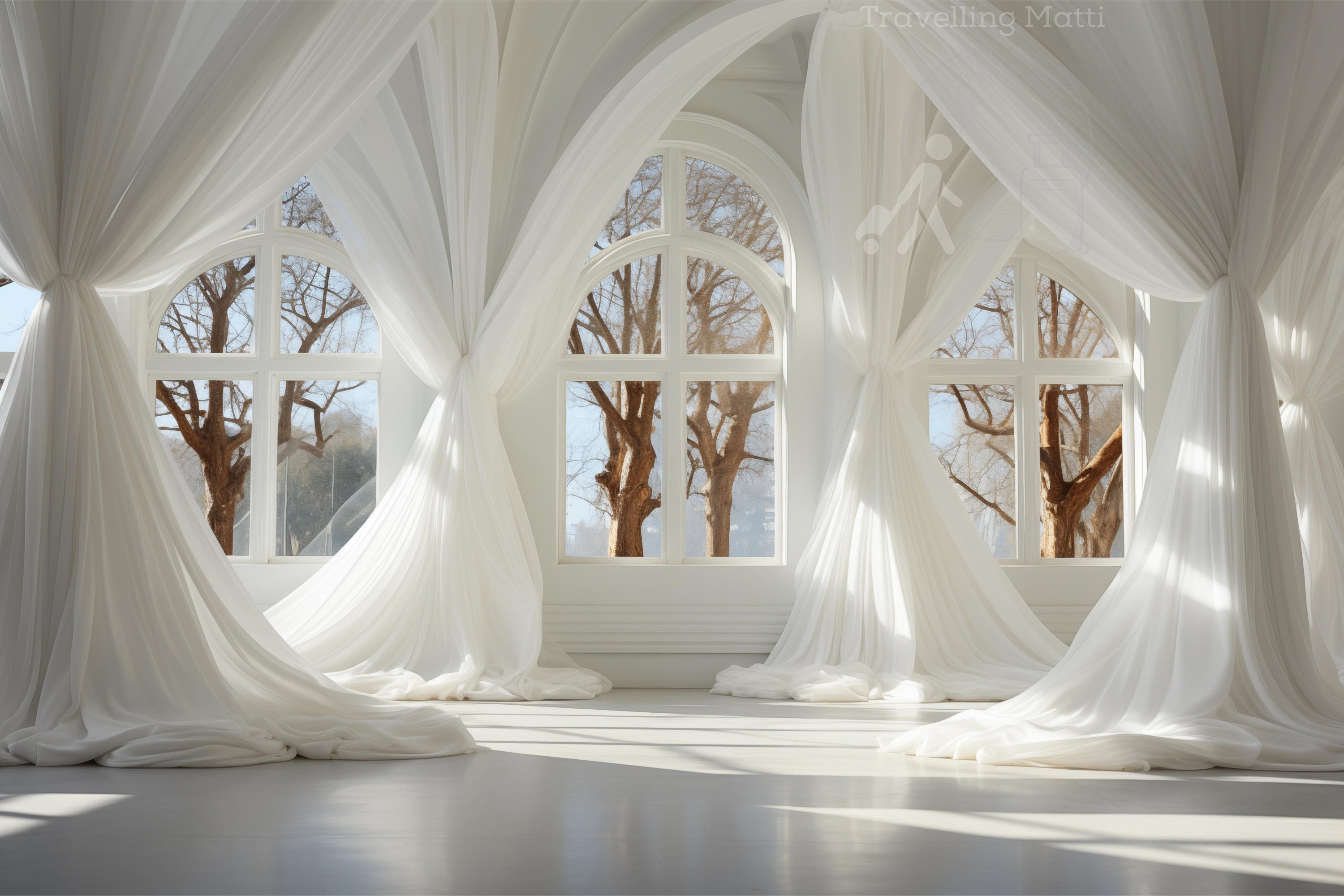 Luxurious White Curtain Virtual Background for Zoom, Teams - Perfect ...
