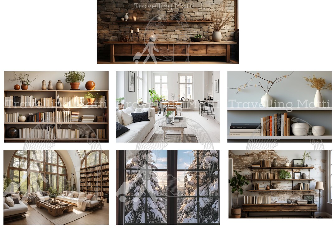 Home Office Virtual Backgrounds: Cozy Haven 8-pack for Video Calls and ...