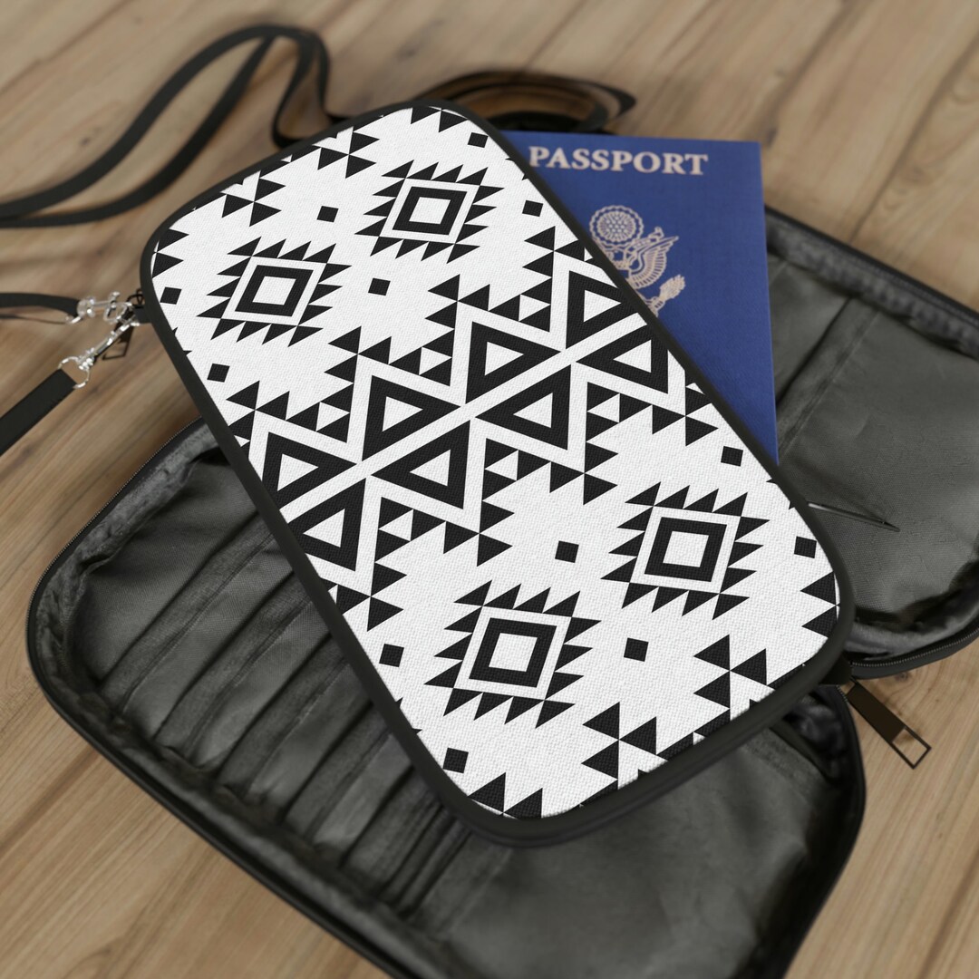 Passport Wallet -travel Buddy - Style and Function - Black and White ...