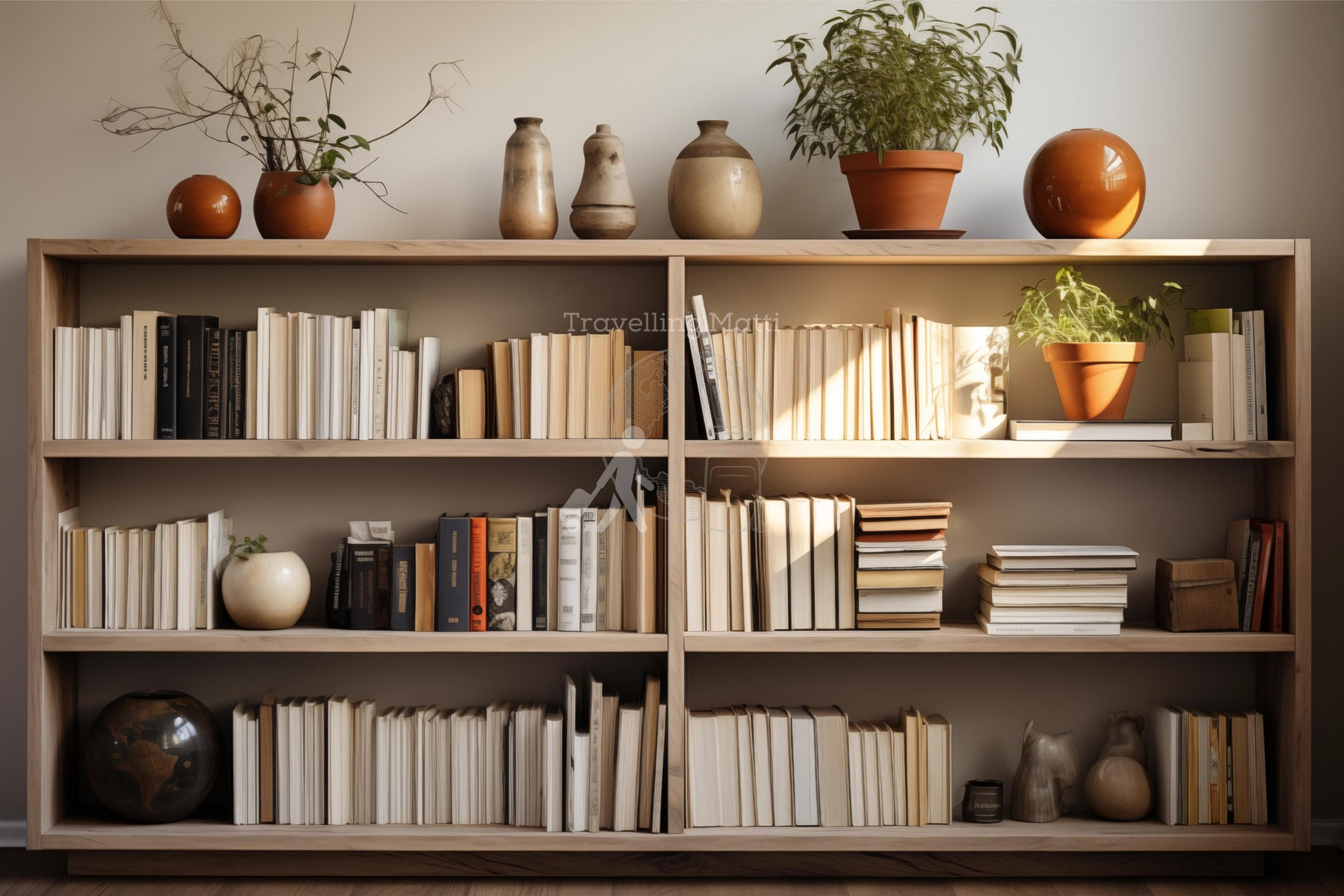 Sophisticated Bookshelf Home Office Virtual Background for Zoom & Teams ...