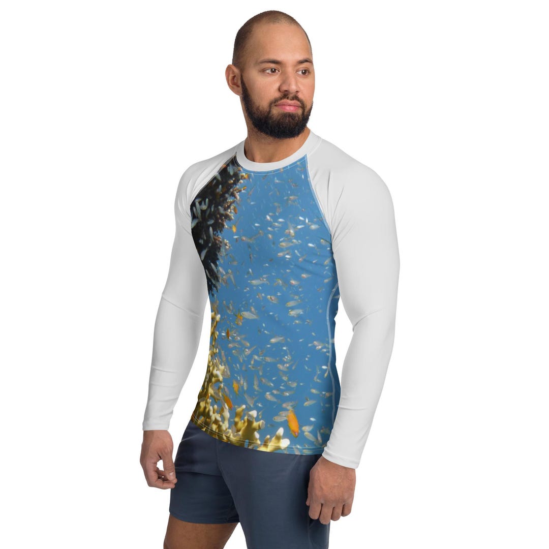 Unisex Cozumel Coral Reef Original Photo Long Sleeve Rash Guard -UPF 50 ...