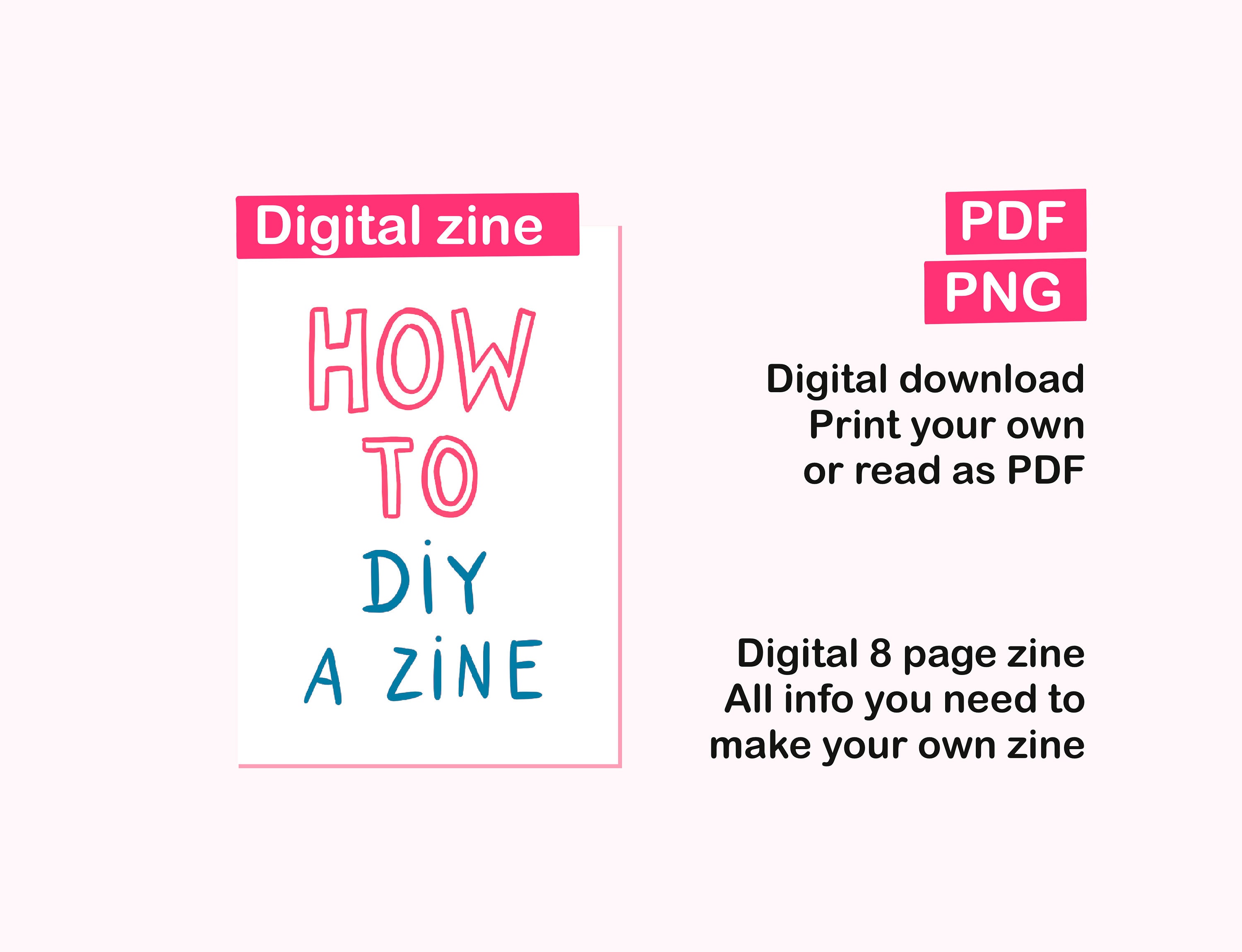 How to Make A Zine Digital Instructions Instant Download - Etsy