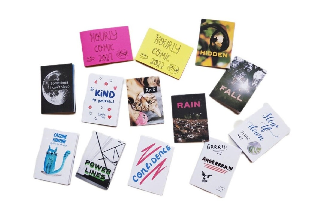 Photography and Poetry Zine Bundle, Positive Vibes, A4 Folded Minizines ...