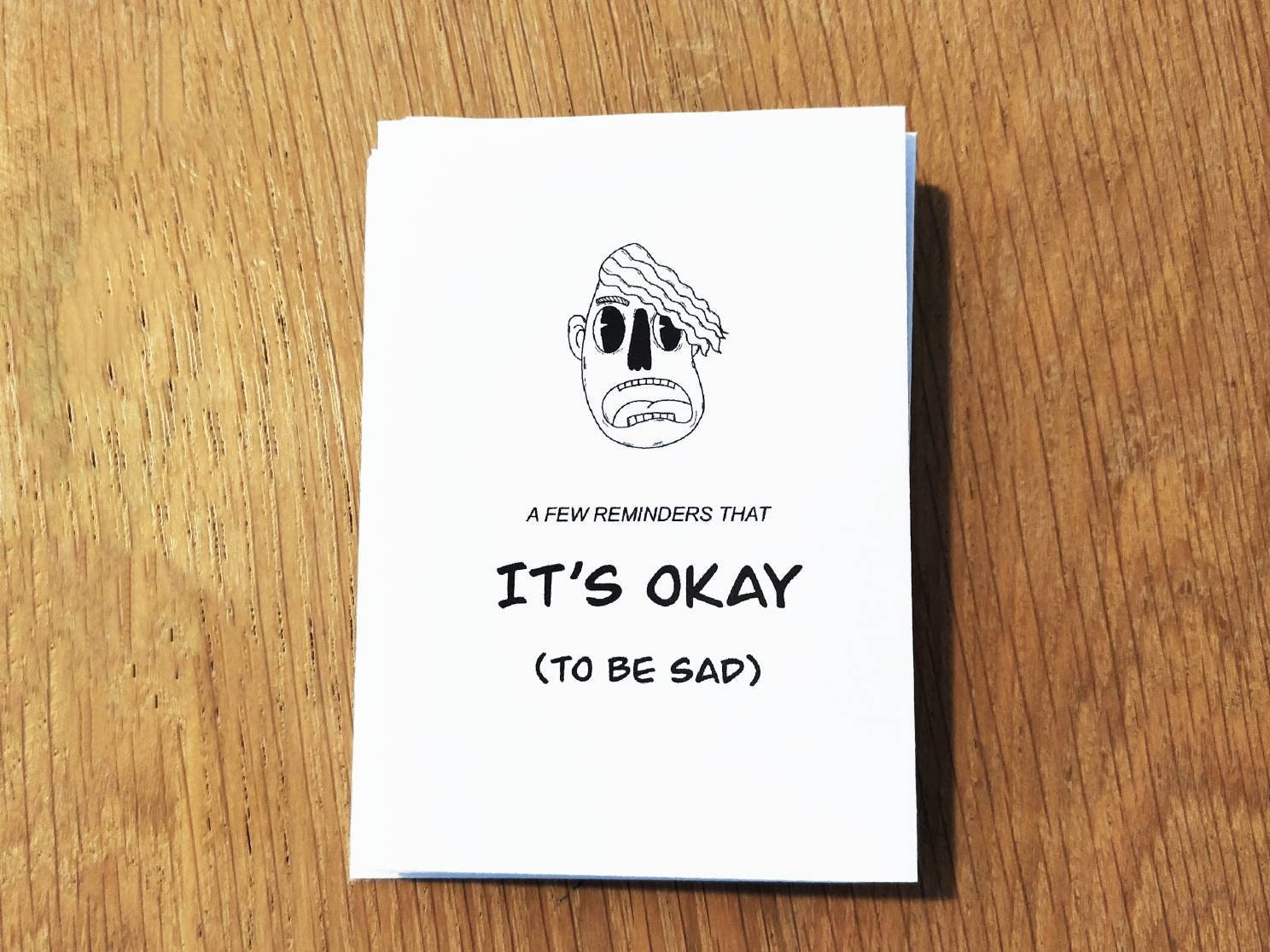 It's OK to Be Sad Zine About Mental Health Depression - Etsy