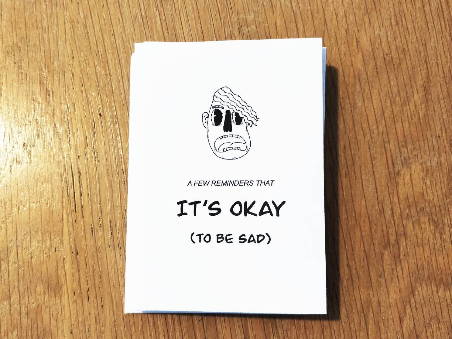 It's OK to Be Sad Zine About Mental Health Depression - Etsy
