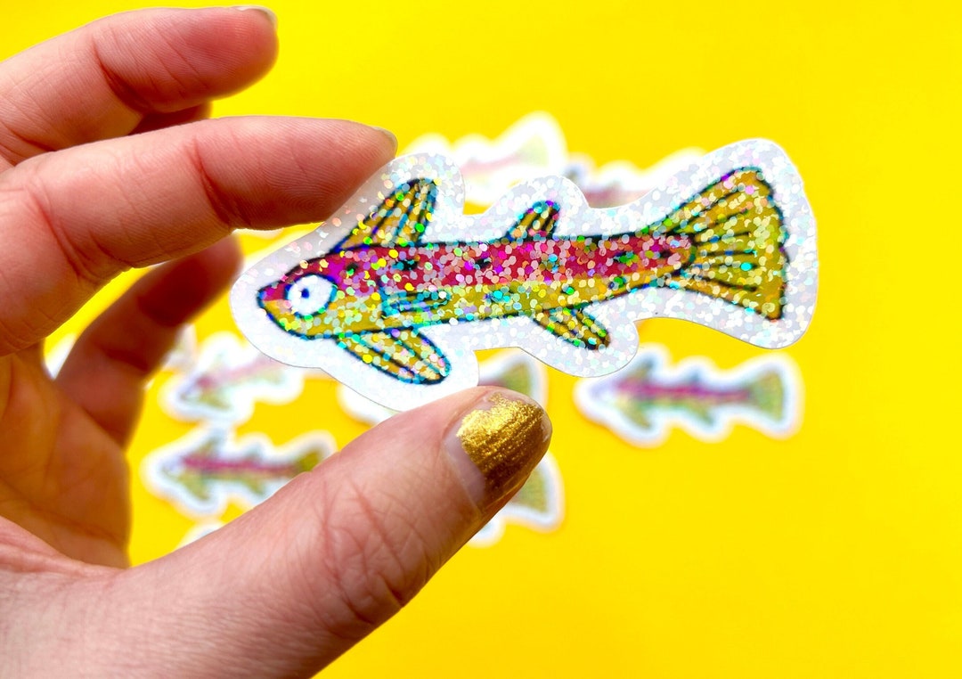 Sparkly Fish Holographic Vinyl Stickers, Gloss Sticker, 8cm - Etsy