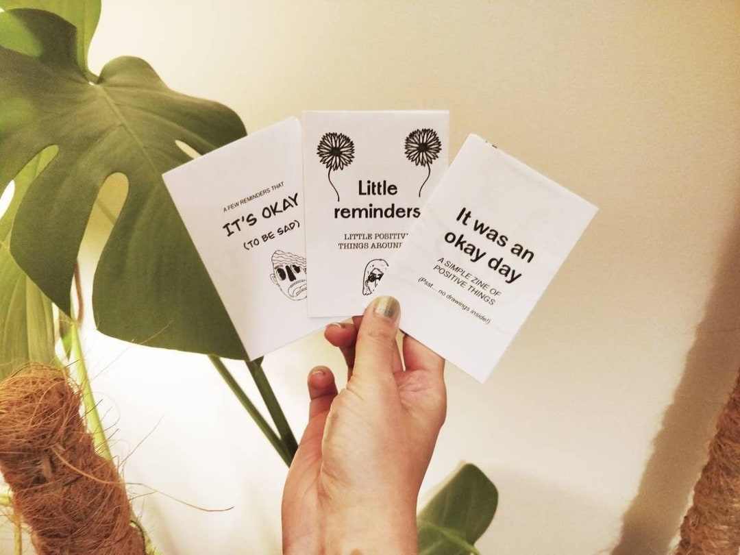 Positive Mental Health Zines A4 Folded. Depression Sadness - Etsy UK