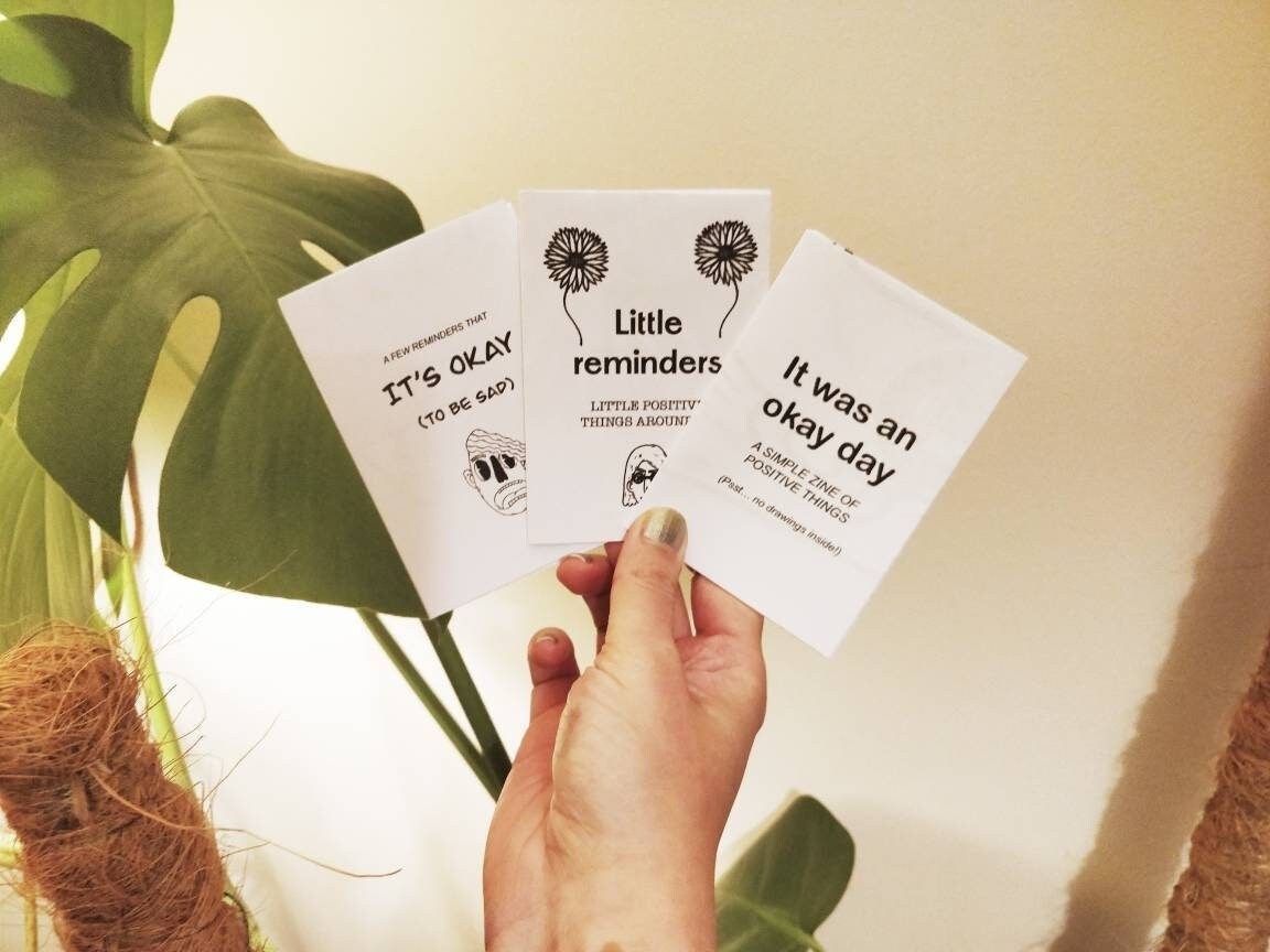 Positive Mental Health Zines A4 Folded. Depression Sadness - Etsy UK