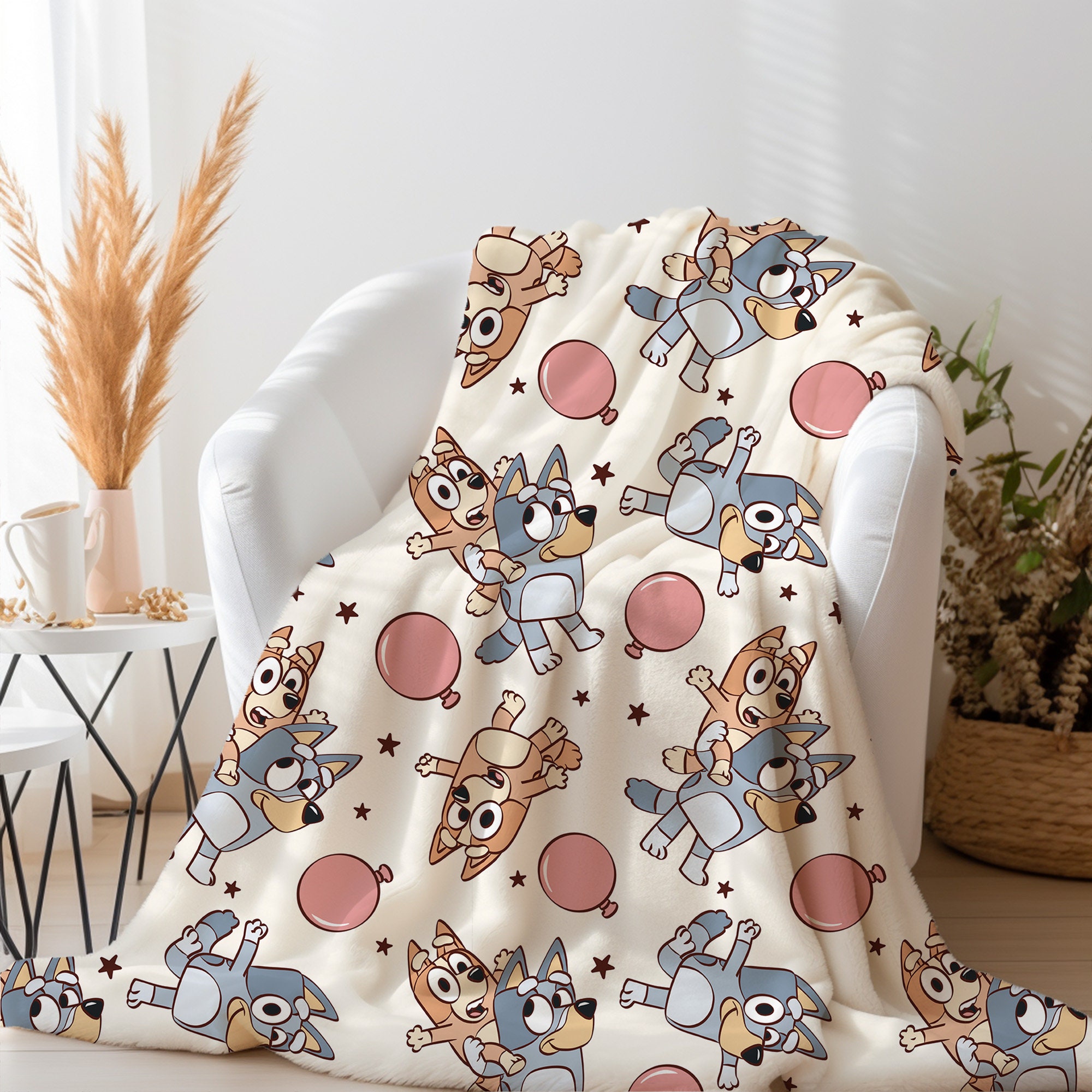 Bluey and Bingo Velveteen Blanket Bluey Blanket Bluey - Etsy