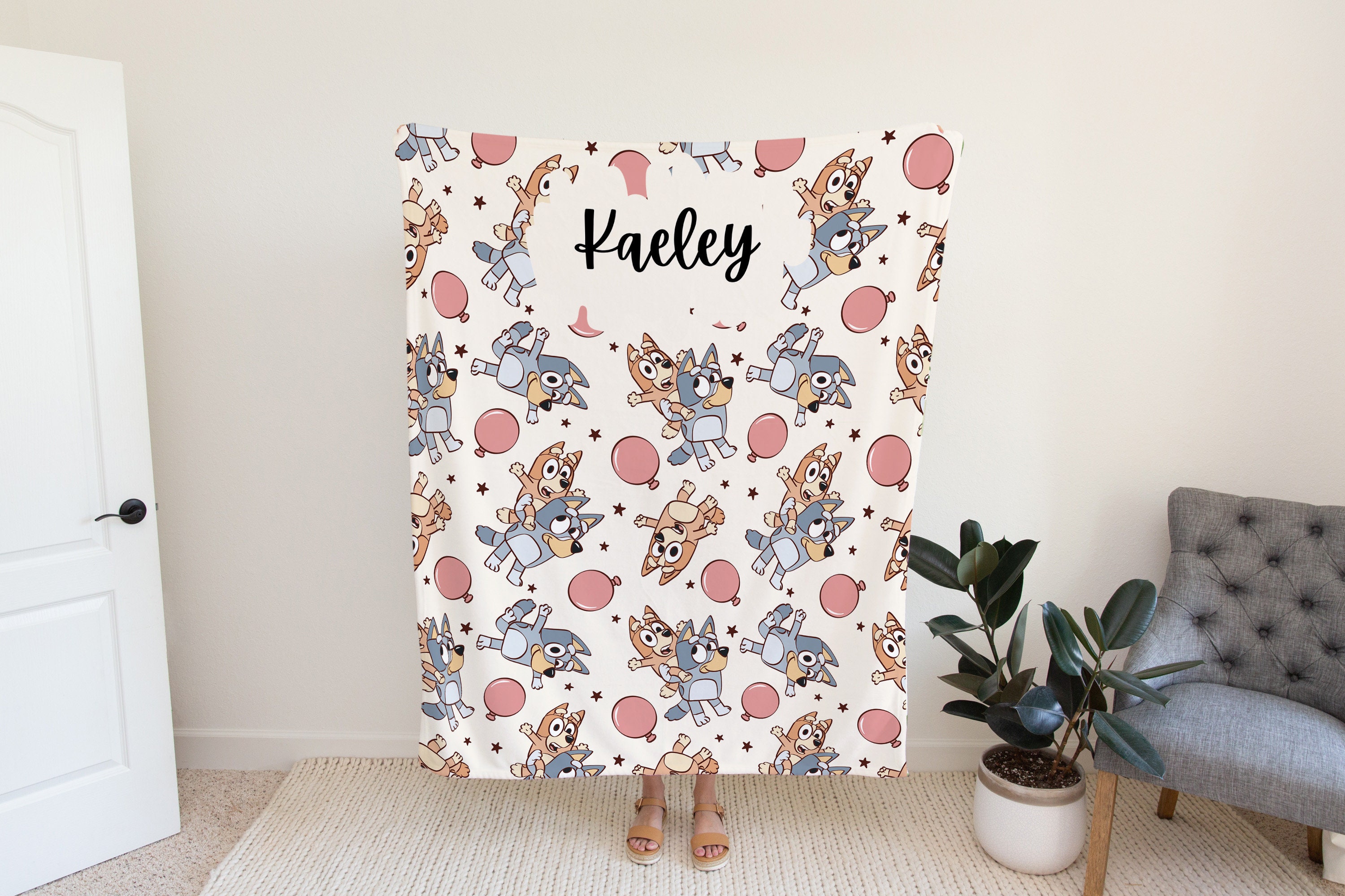 Bluey and Bingo Velveteen Blanket Bluey Blanket Bluey - Etsy