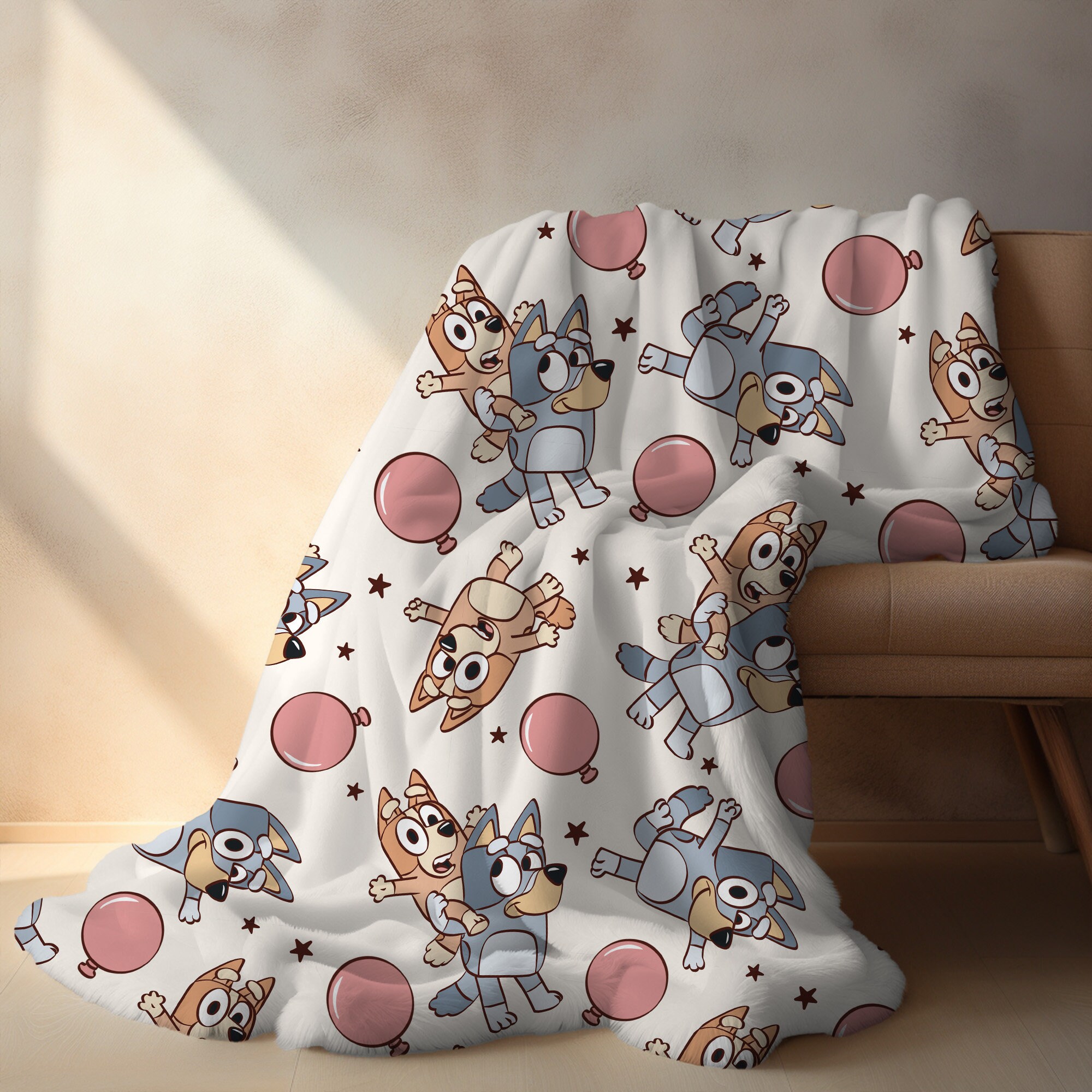 Bluey and Bingo Velveteen Blanket Bluey Blanket Bluey - Etsy