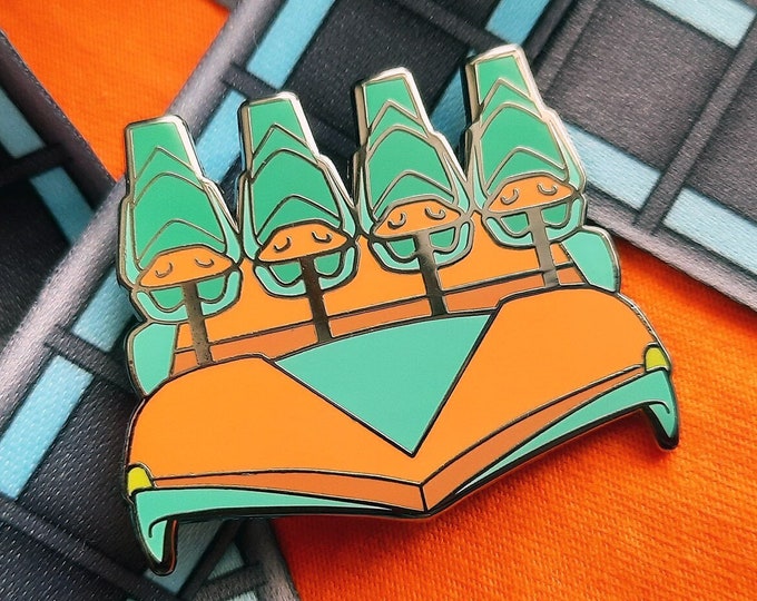 Goliath Six Flags Pin, Roller Coaster Enamel Pin Badge, Bolliger and ...