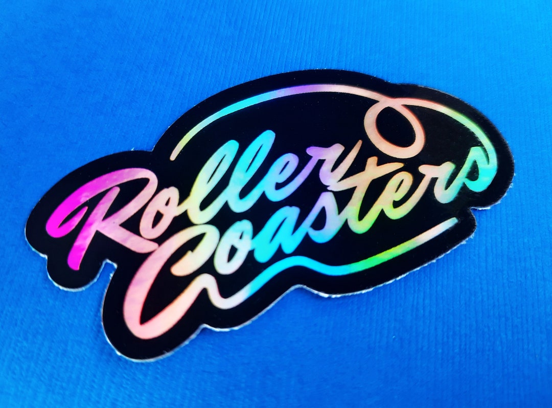 Roller Coaster Stickers for Water Bottles, Theme Park Stickers for ...