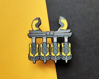 Goliath Six Flags Pin, Roller Coaster Enamel Pin Badge, Bolliger and ...