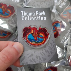 Tatsu Six Flags Magic Mountain, Roller Coaster Pin Badge, Bolliger and ...