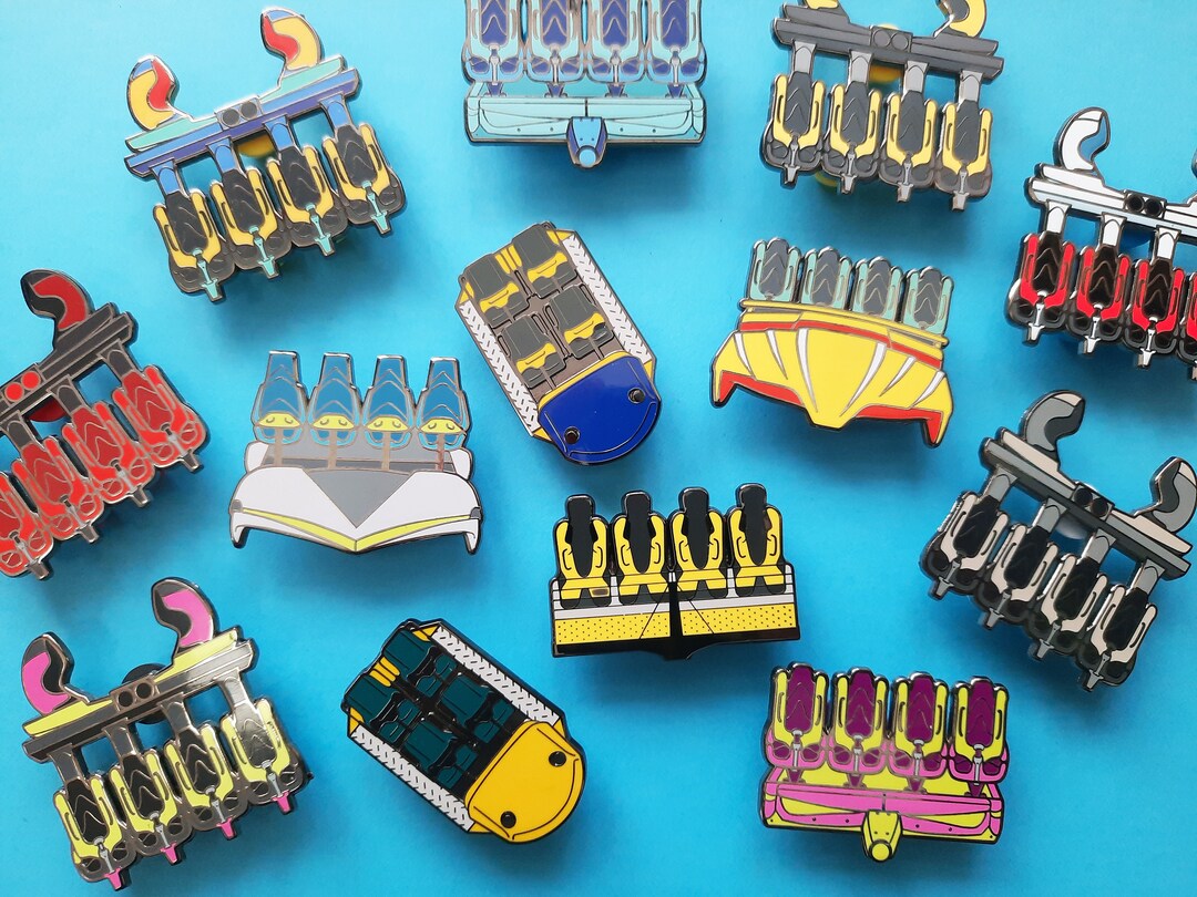 Roller Coaster Enamel Pin Badge BLIND BAGS, Pin Seconds Mystery Pack ...