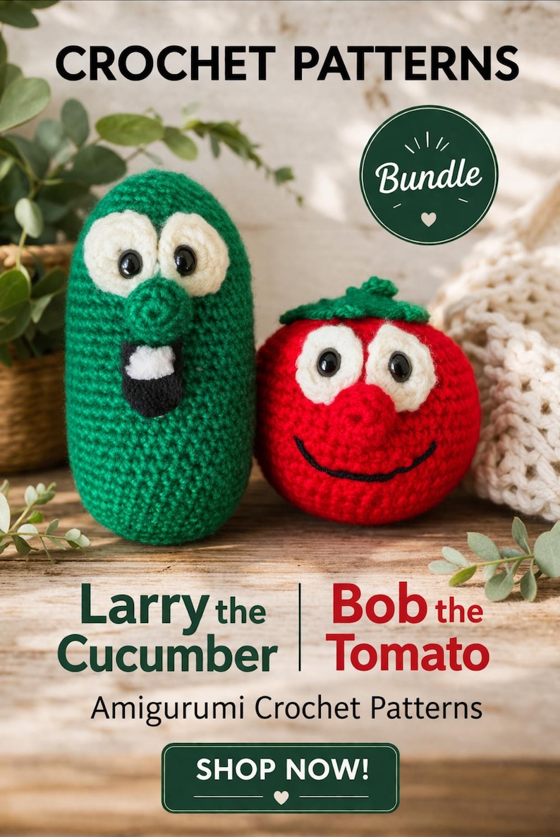 Bob The Tomato And Larry The Cucumber Veggie Tales Beginner Pattern