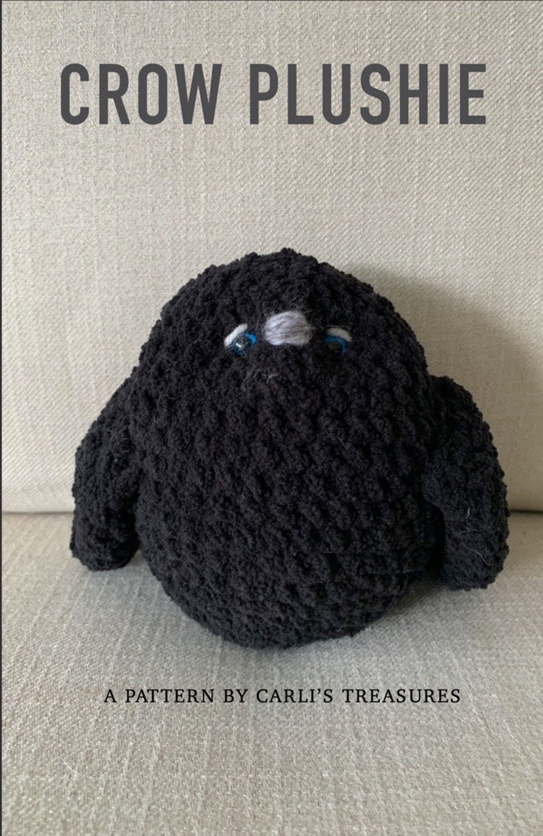 Crow Crochet Plushie Pattern - Etsy