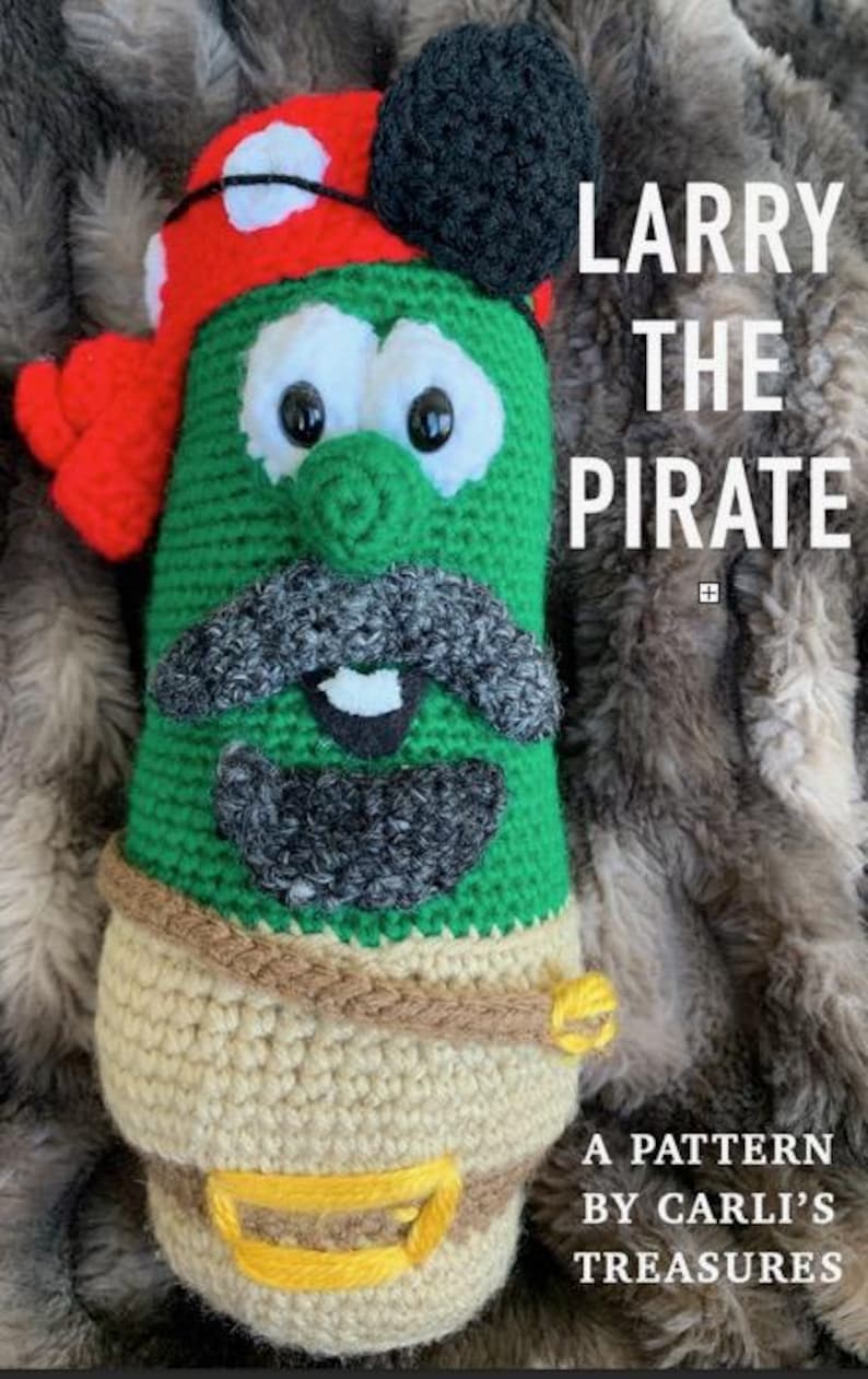 Larry the Cucumber Pirate Veggie Tales Crochet Pattern - Etsy