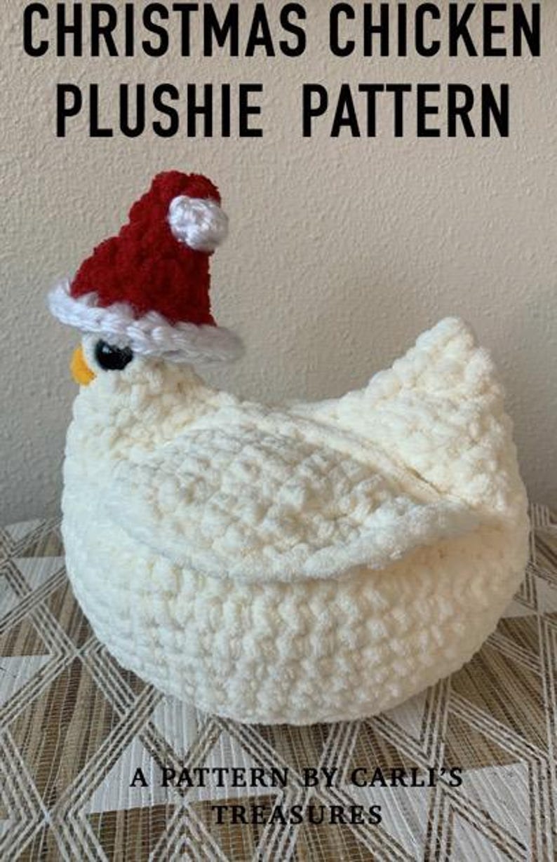 Christmas Santa Chicken Plushie Pattern - Etsy