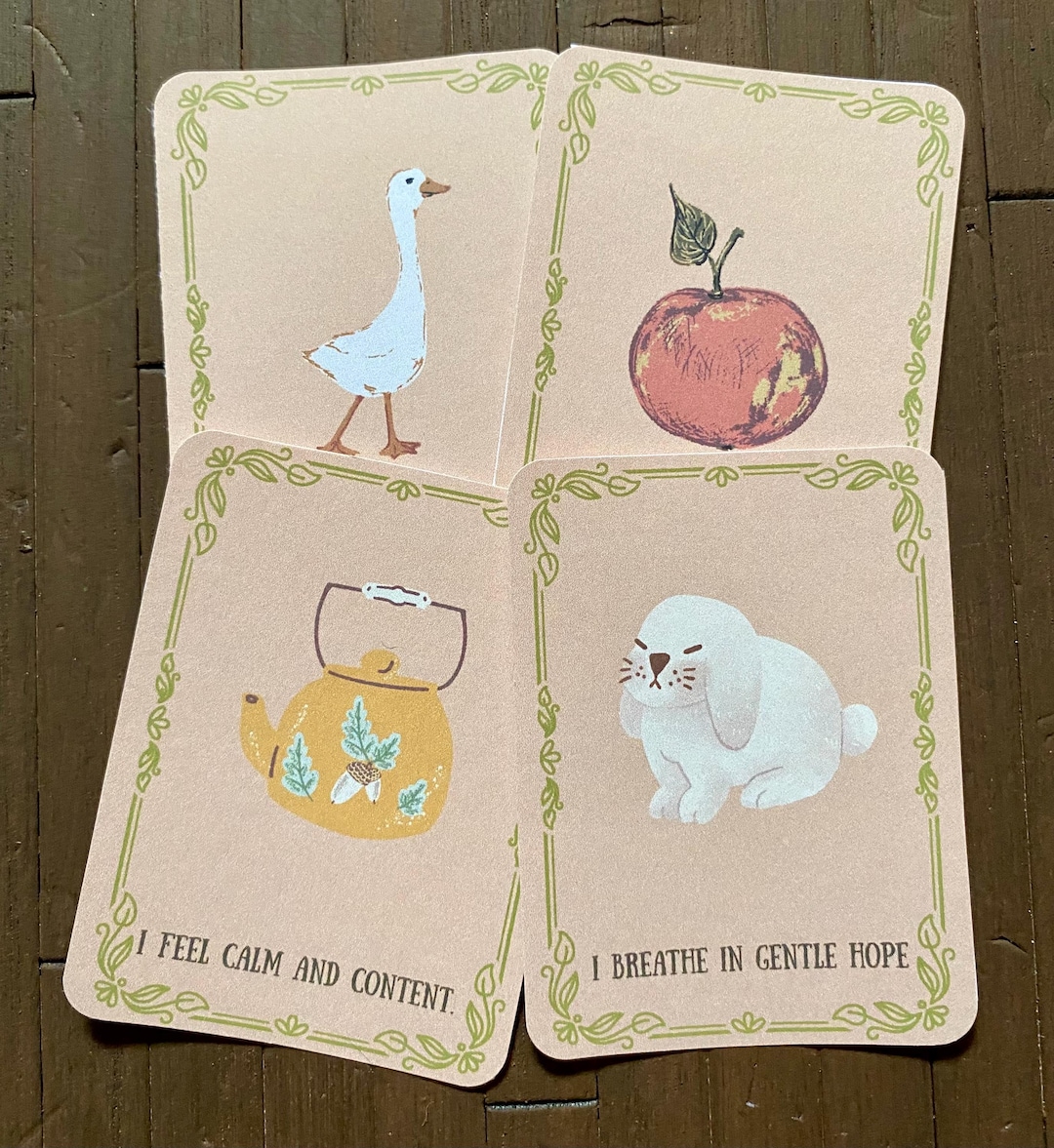 36 Day Cottagecore Affirmation Cards |self Care | DIGITAL PDF DOWNLOAD ...