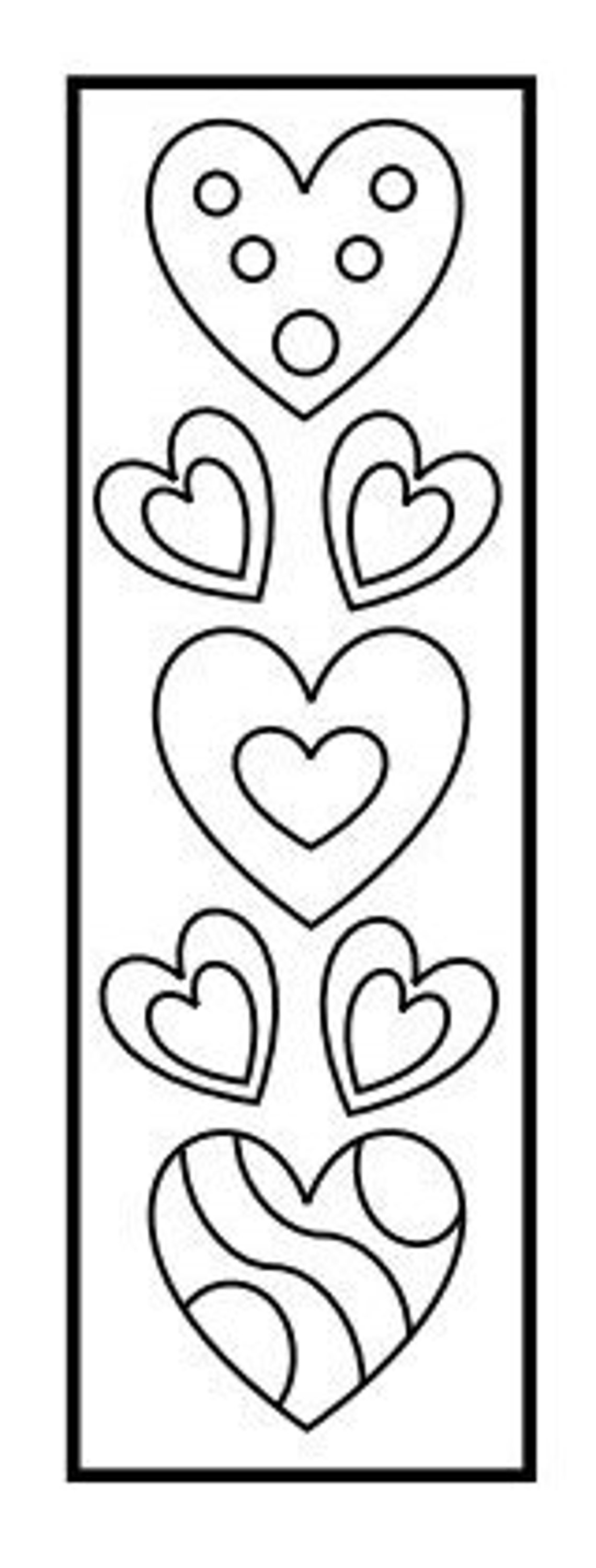 HEART BOOKMARKS PDF . . . Coloring Page digital file | Etsy